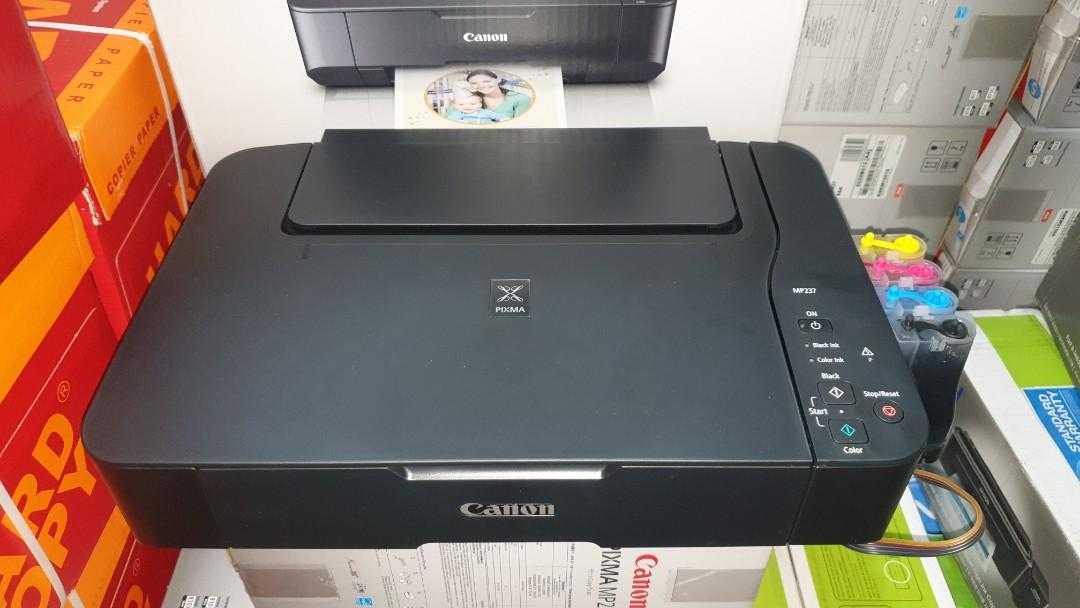 Canon MP237 with CISS ink dye and original cartridge, Computers & Tech ...