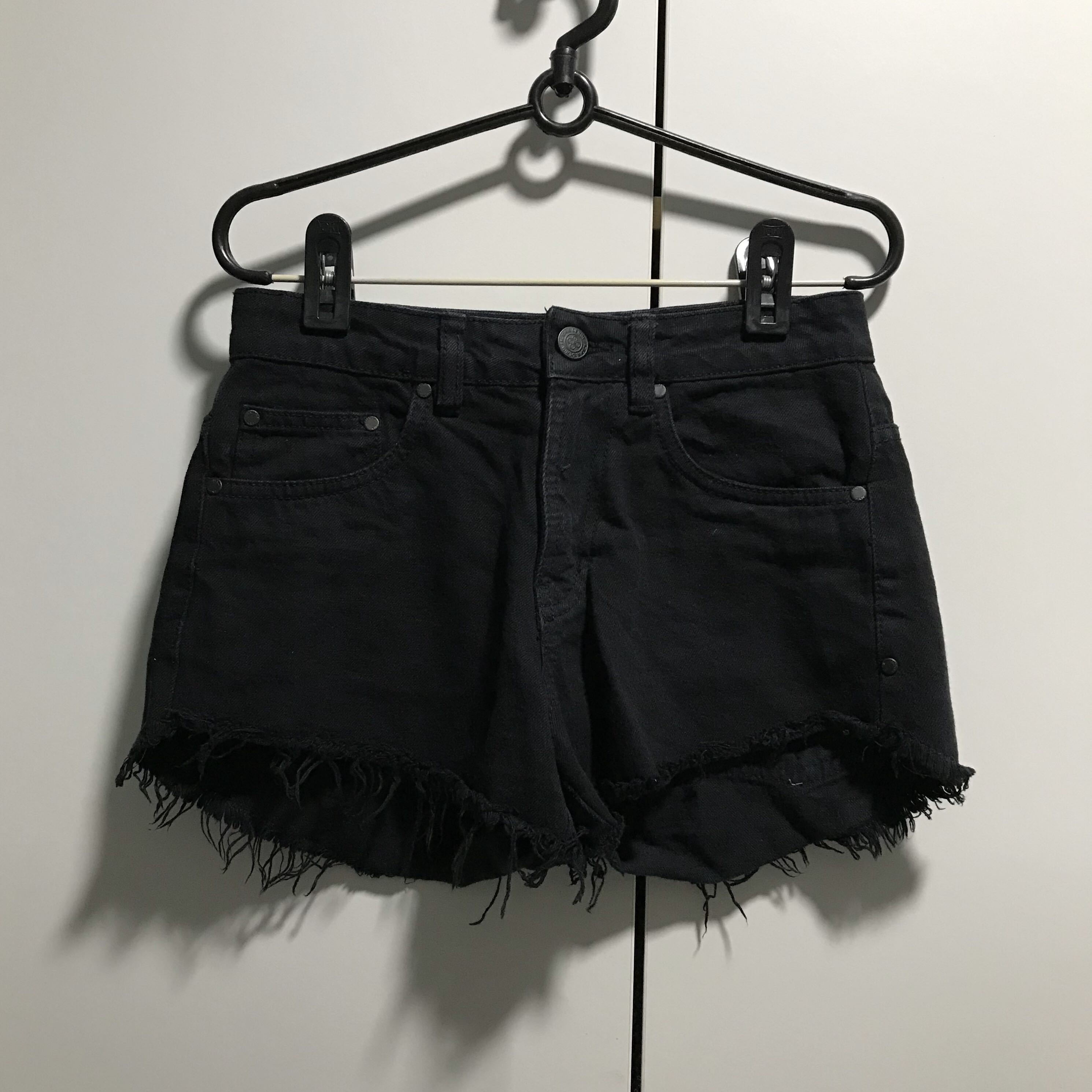 Factorie Black Denim Shorts, Women's Fashion, Bottoms, Shorts on Carousell