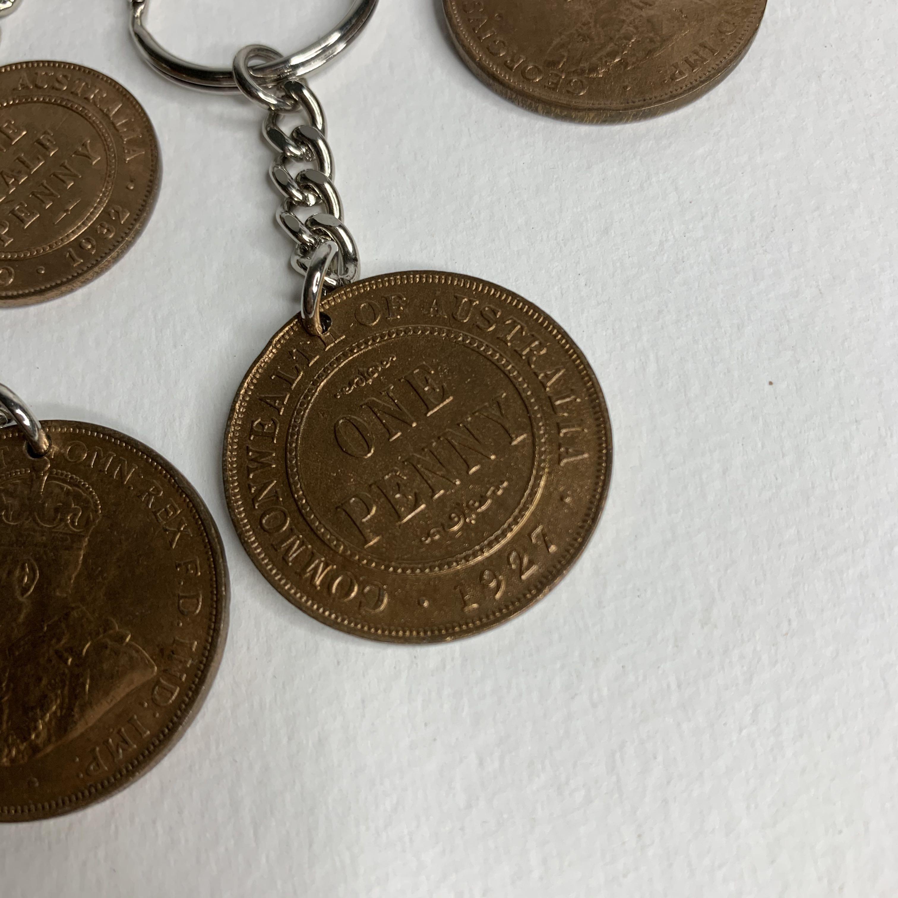 4 Keychain Australian One Penny, Hobbies & Toys, Collectibles ...