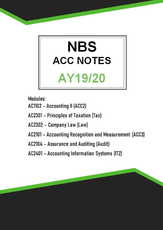NTU Accountancy (NBS) Year 2 Notes, Hobbies & Toys, Books & Magazines ...