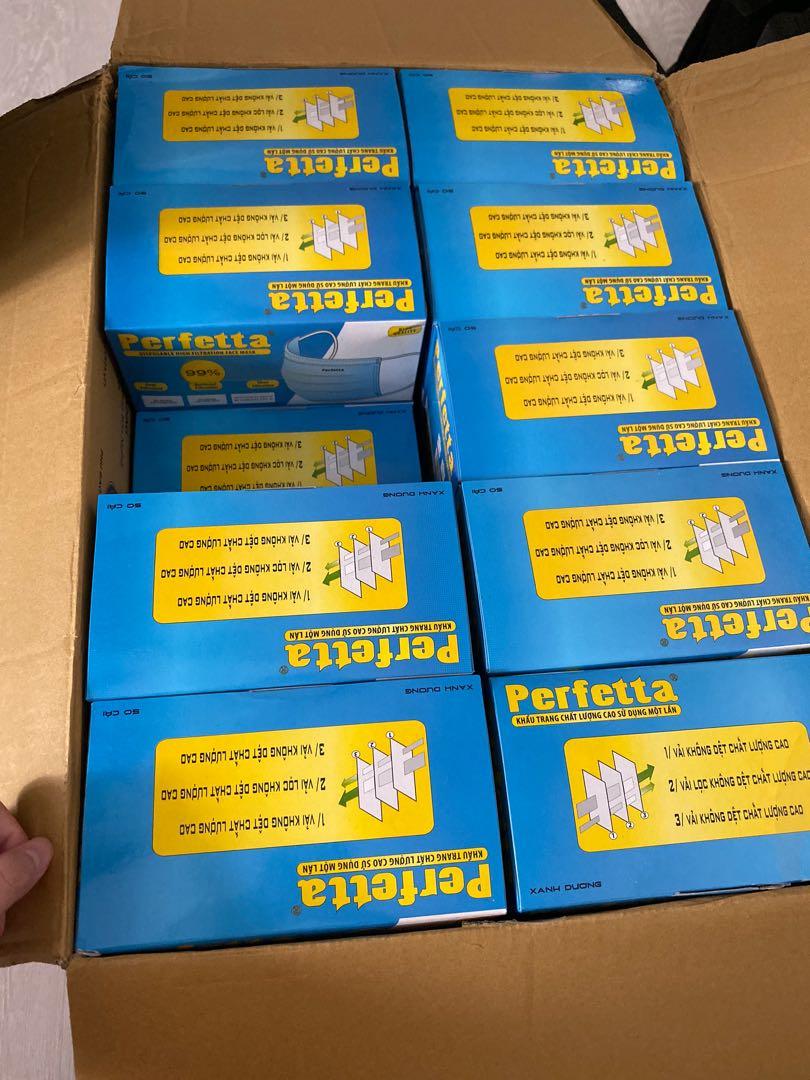PERFETTA Surgical Mask 3ply, Health & Beauty, Face & Skin Care on Carousell