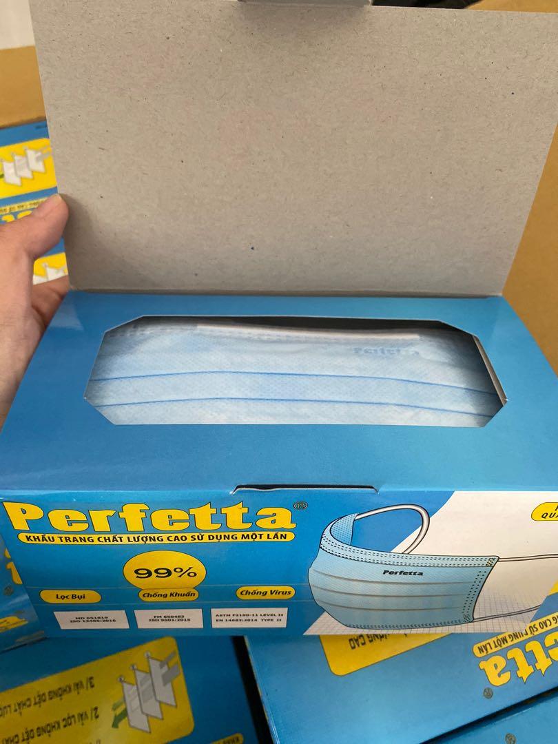 PERFETTA Surgical Mask 3ply, Health & Beauty, Face & Skin Care on Carousell
