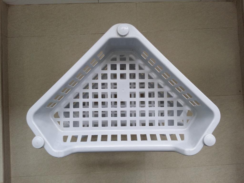 Plastic Corner Shelf Rack 3 Tier, $6, Everything Else on Carousell