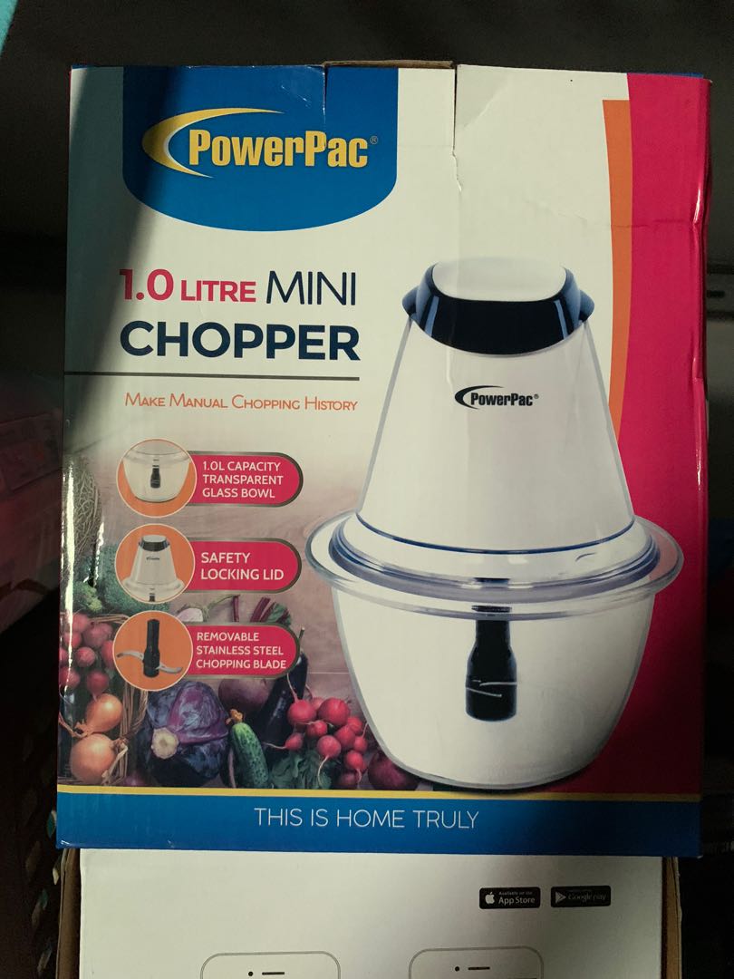 Powerpac 1.0 mini chopper, TV & Home Appliances, Kitchen Appliances ...
