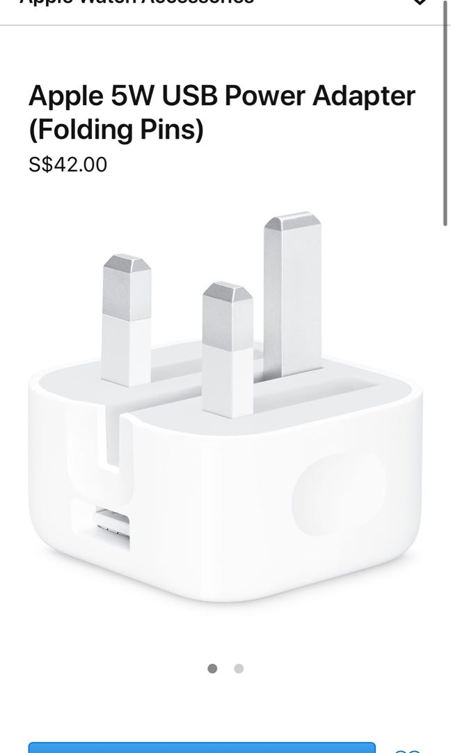Apple 5W USB POWER ADAPTER (Folding pins), Mobile Phones & Gadgets ...