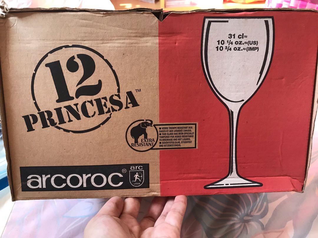 Arcoroc Wine Glasses, Furniture & Home Living, Kitchenware & Tableware ...