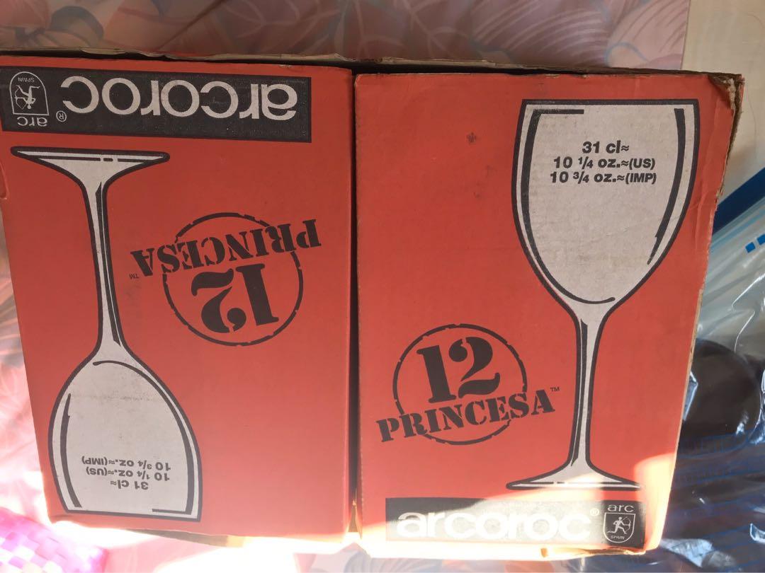 Arcoroc Wine Glasses, Furniture & Home Living, Kitchenware & Tableware ...