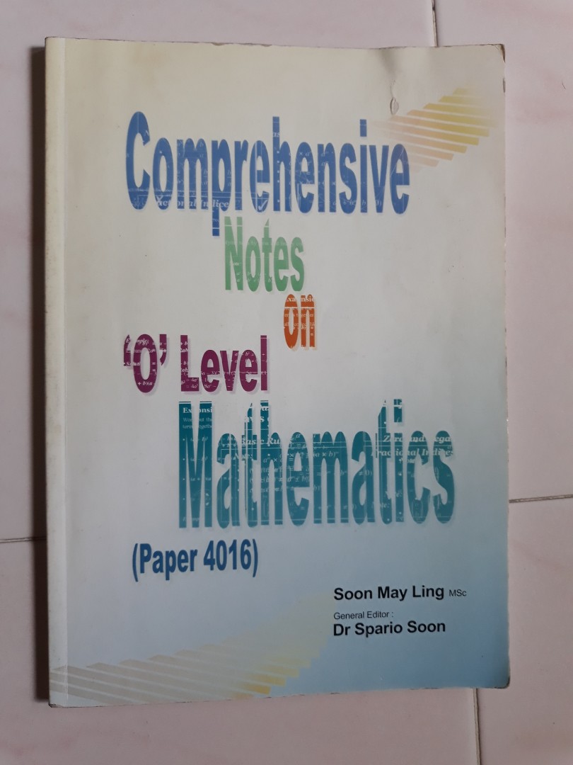 Comprehensive notes on 'O' Level Mathematics, Hobbies & Toys, Books ...