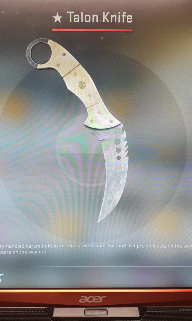 Csgo Talon Knife Vanilla, Video Gaming, Gaming Accessories, Game Gift Cards & Accounts on Carousell