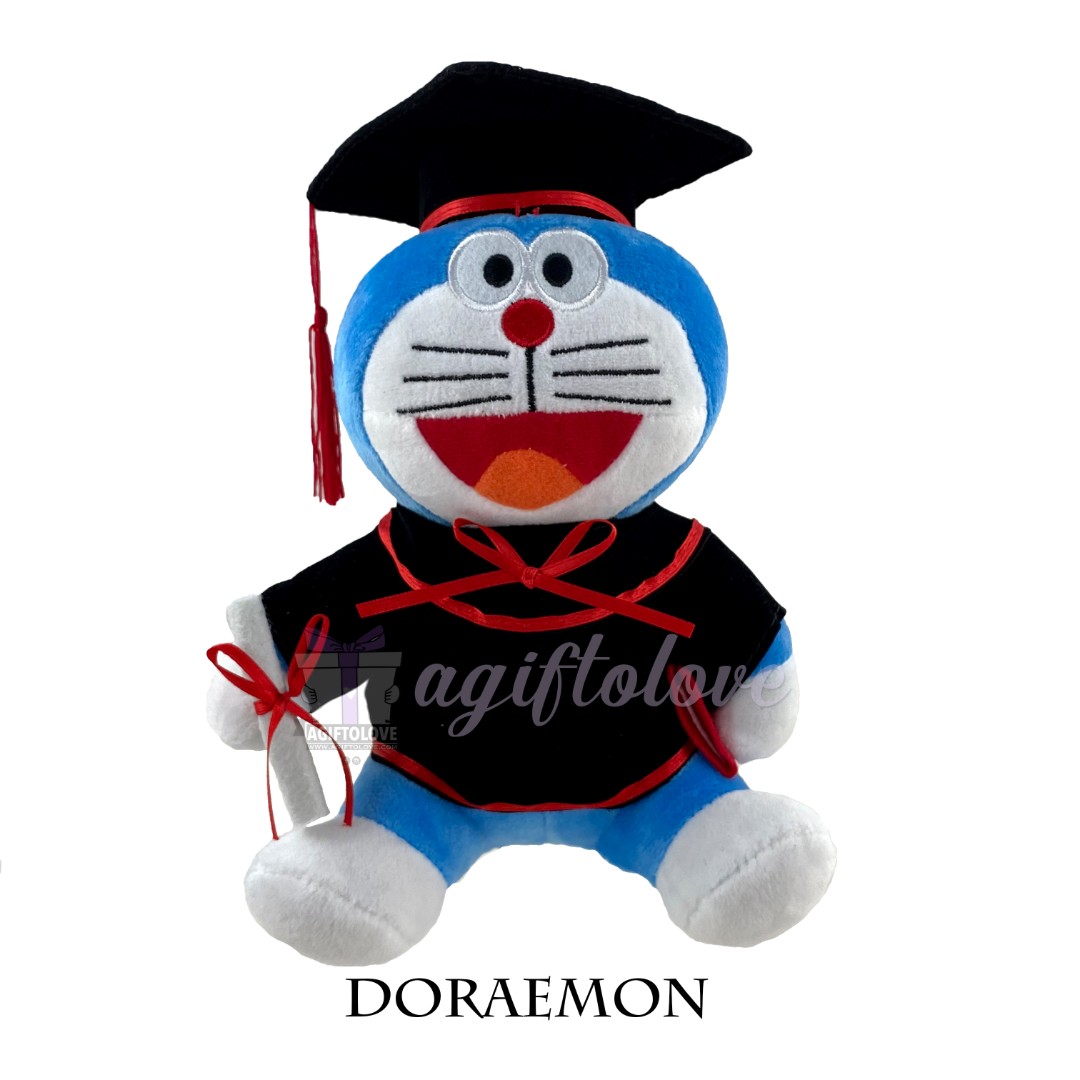 Doraemon Graduation Plush Gift Set, Hobbies & Toys, Toys & Games on ...