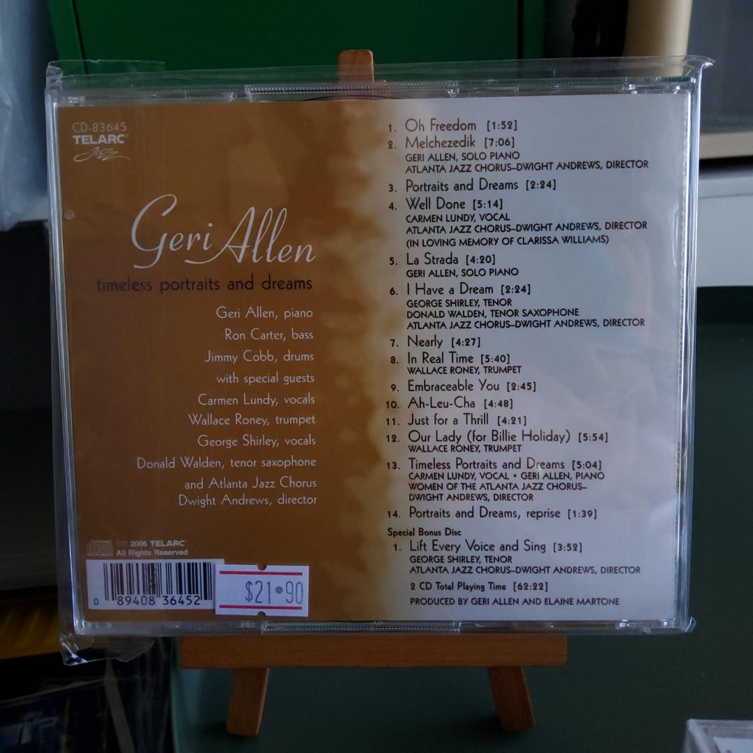 Geri Allen timeless portraits and dreams TELARC Jazz Vocal Music CD ...