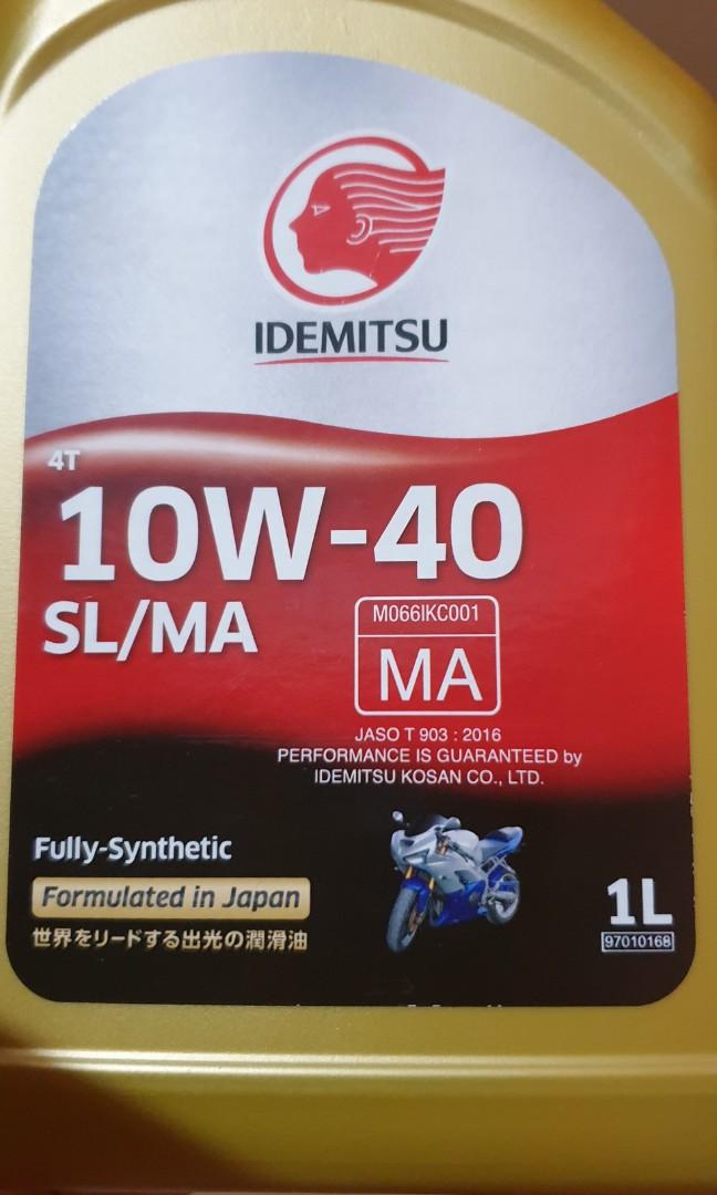 IDEMITSU engine oil 10W-40 SL/MA Fully Synthetic 100% Original Made in ...
