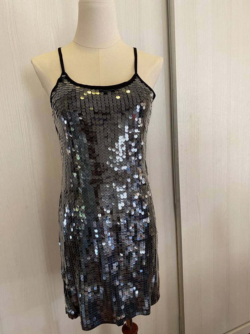 MNG collection sequins dress, Women's Fashion, Muslimah Fashion ...