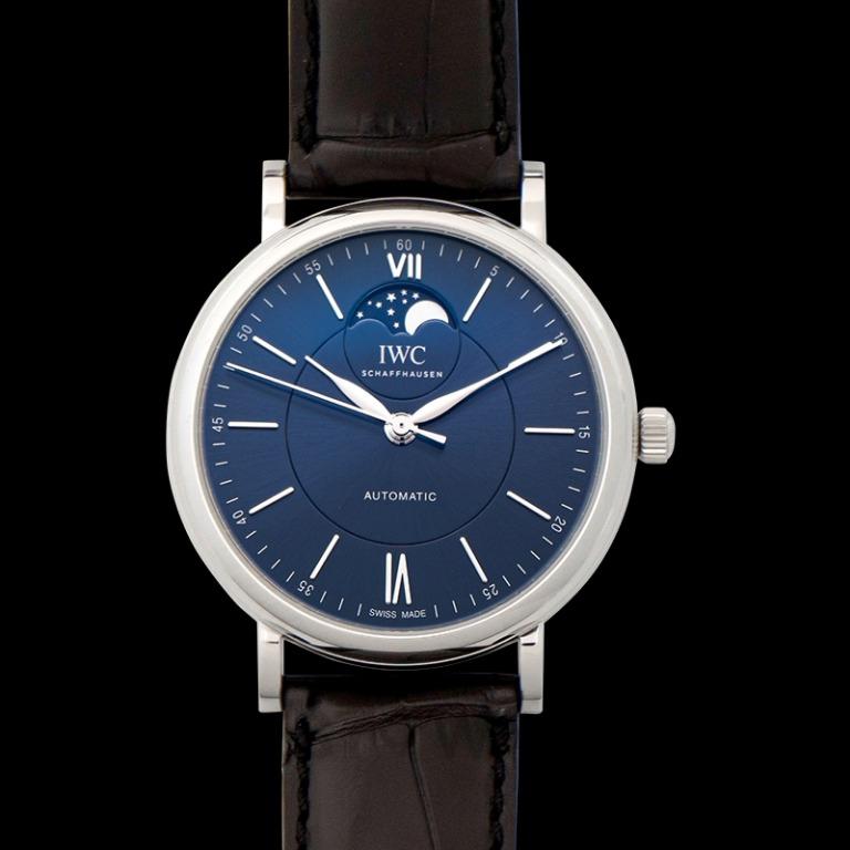 [NEW] IWC Portofino Automatic Moon Phase Automatic Blue Dial Men's ...