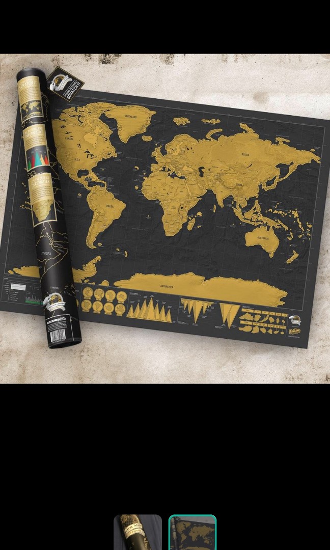 Scratch Map Deluxe Edition, Everything Else on Carousell
