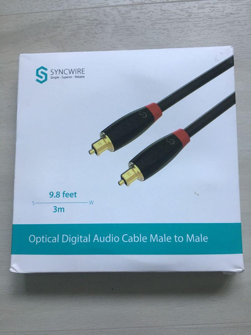 Syncwire 3M Optical Digital Audio Cable Male to Male, Computers & Tech, Parts & Accessories ...