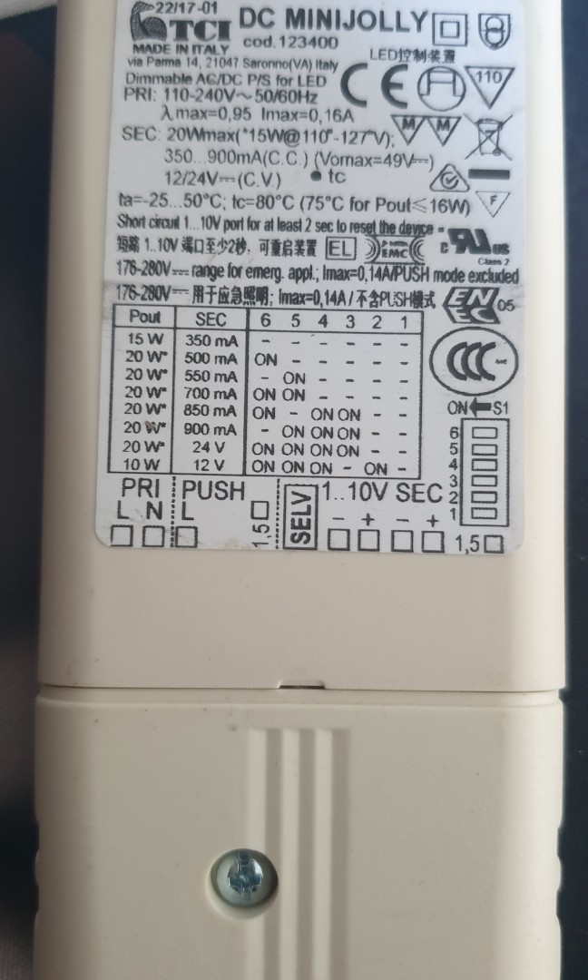 TCI Mini Jolly Push Dimming LED Driver 14pcs, Furniture & Home Living ...