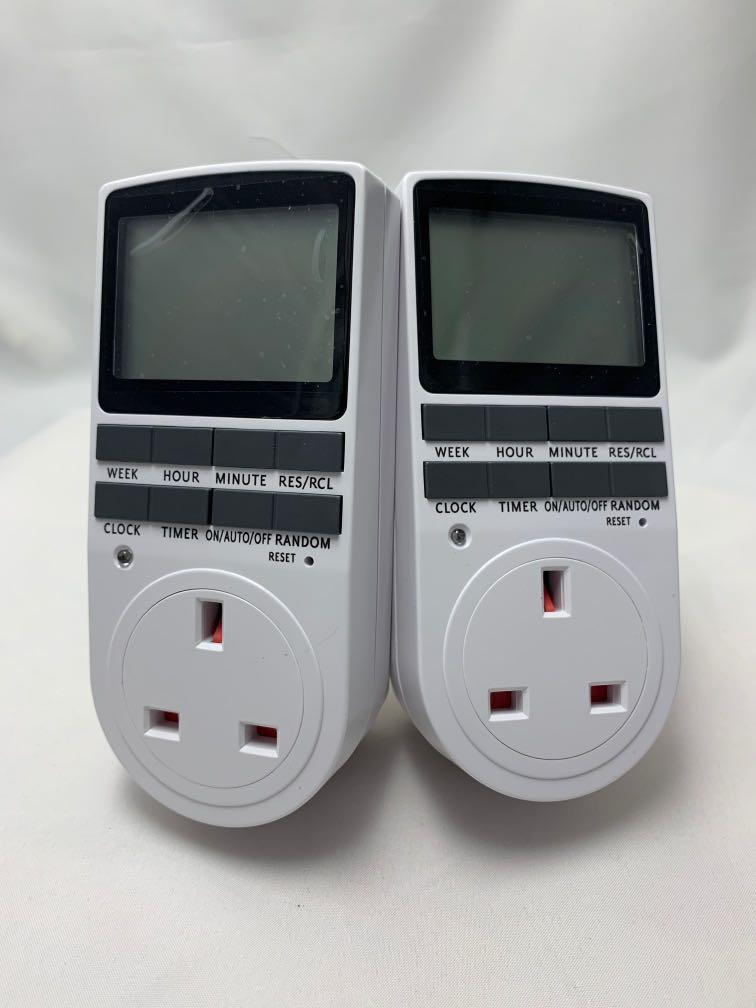 Timer socket twin pack, TV & Home Appliances, Electrical, Adaptors ...