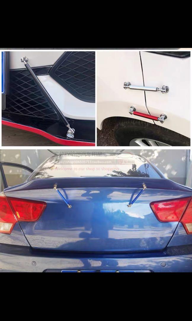 Universal Car Splitter Rod 15cm Black Colour 3M Tape / Screw Van Lorry ...