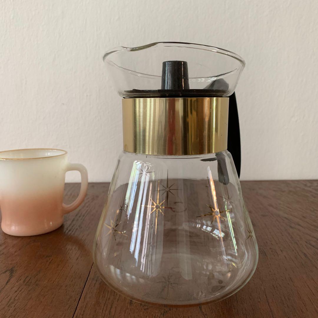 RESERVED - Vintage Pyrex coffee pot with atomic star pattern MCM ...