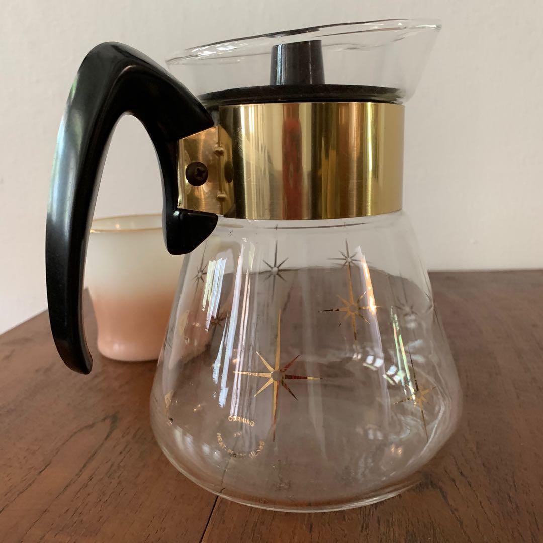 RESERVED - Vintage Pyrex coffee pot with atomic star pattern MCM ...