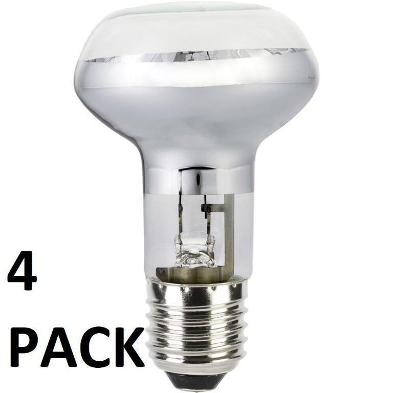 4Pack R63 42W Dimmable Spotlight Reflector Eco Halogen Light Bulb 60W ...