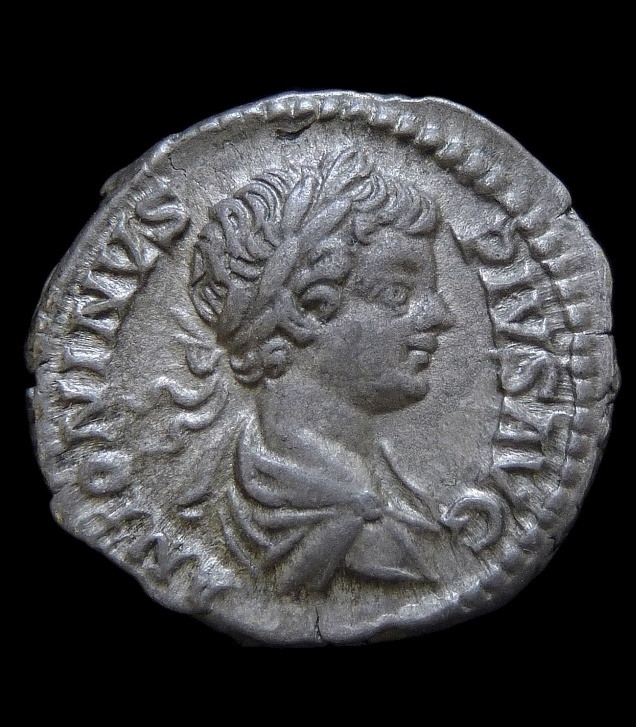 Ancient Roman Coin. CARACALLA . AD 198-217 . AR Denarius . Dea ...