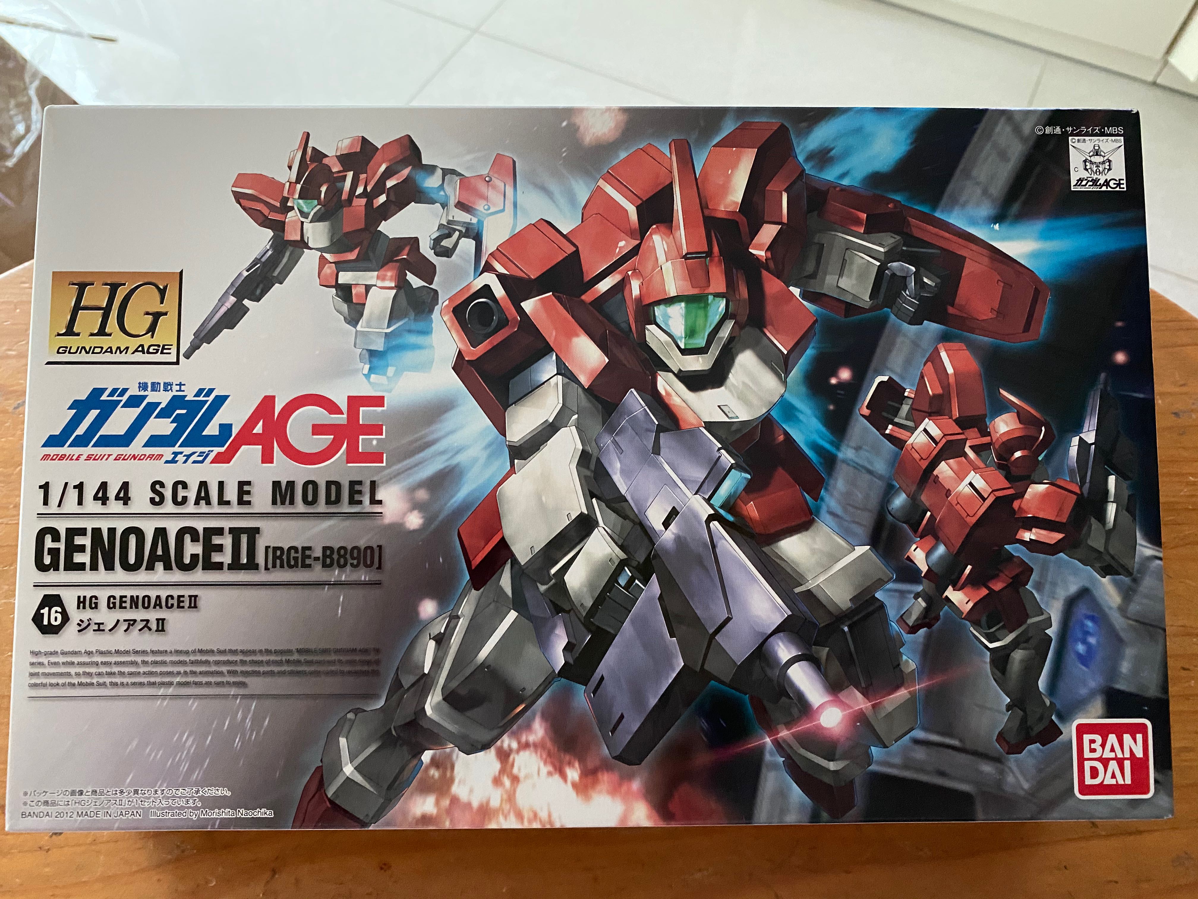 ※Bandai 1/144高達-AGE高達-RGE-B890(Genoace II)模型 HG版-1盒, 興趣及遊戲, 玩具 & 遊戲類 ...