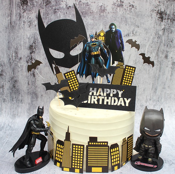 Batman Theme Cake Topper, Hobbies & Toys, Stationery & Craft, Occasions ...