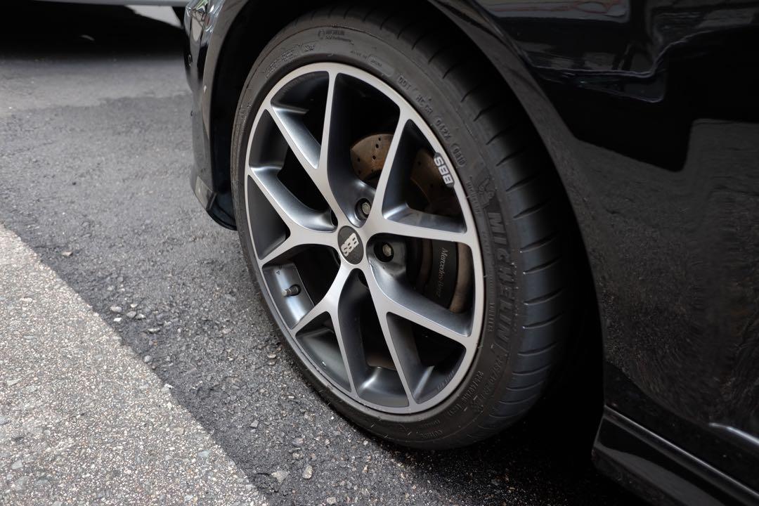 BBS SR Volcano Grey Diamond-Cut 18” 5x112 8J ET45 benz audi volkswagen, 汽車配件, 車軚 - Carousell