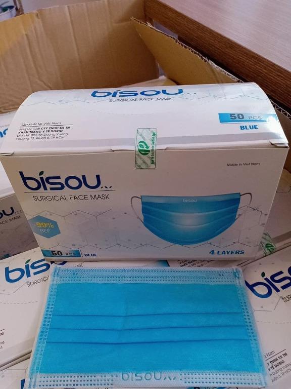 BISOU 4 PLY MASK (FROM VIETNAM), Health & Nutrition, Face Masks & Face ...