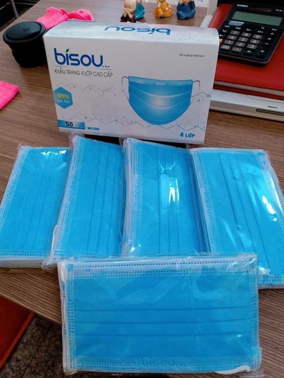 BISOU 4 PLY MASK (FROM VIETNAM), Health & Nutrition, Face Masks & Face ...