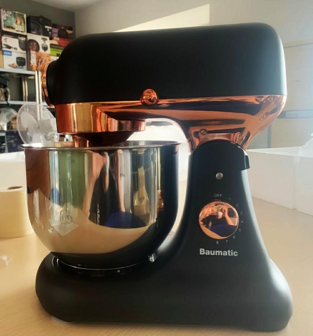 BNIB Baumatic Multifunctional Chef Food Stand Mixer 8 Speed Kitchen Blender 5L (Black Gold), TV ...