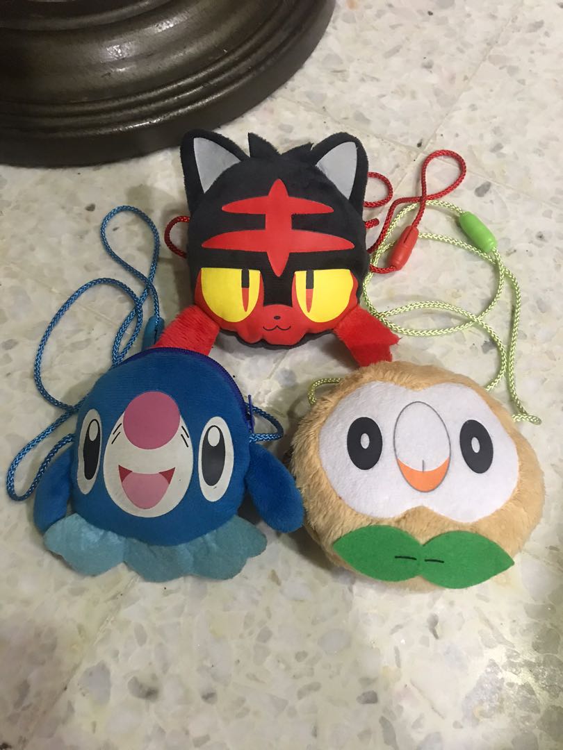 Coin Pouch Pokemon Litten ,Popplio, Rowlet, Hobbies & Toys, Toys ...