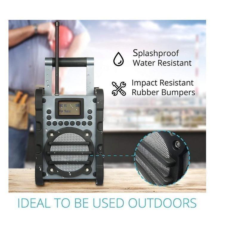 DAB Radio Worksite Digital Radio | Rugged DAB Portable Radio | Weather ...