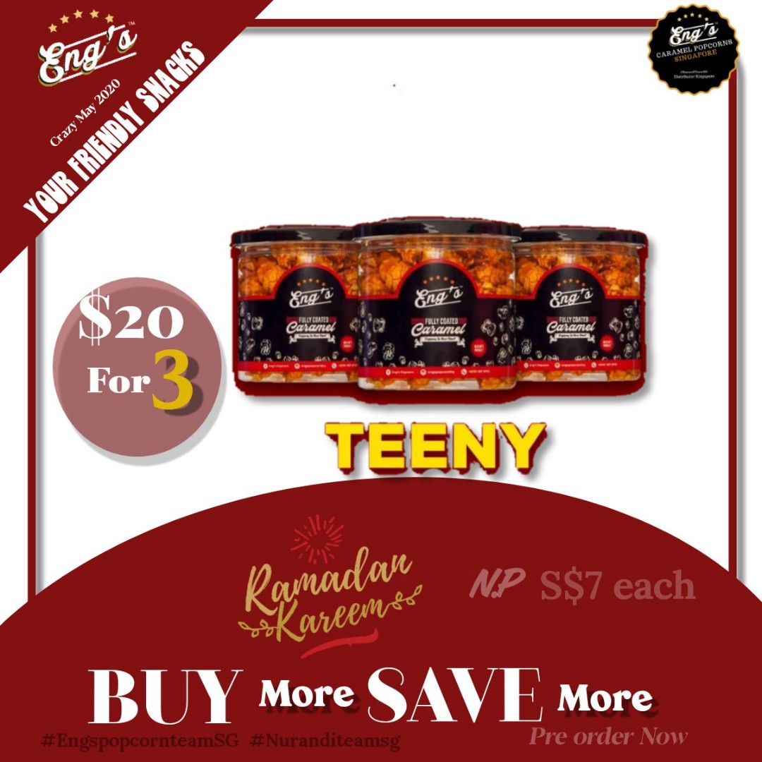 Engs popcorn caramel, Food & Drinks, Packaged & Instant Food on Carousell