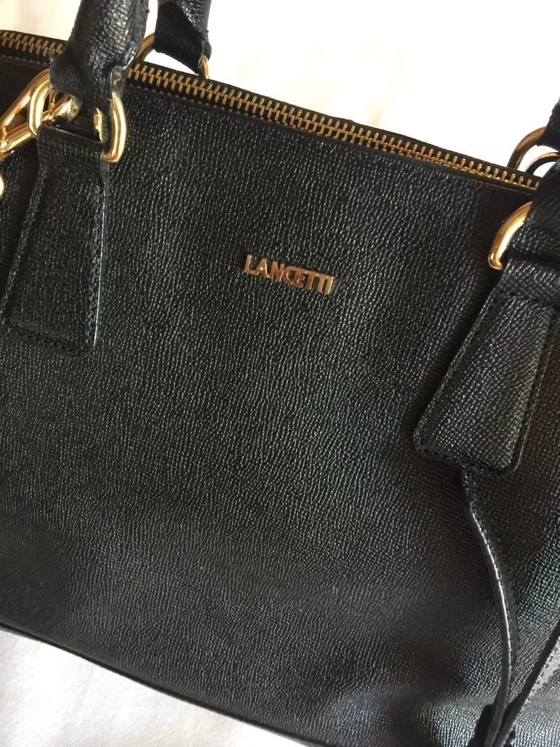 Lancetti 2way black bag, Luxury, Bags & Wallets on Carousell