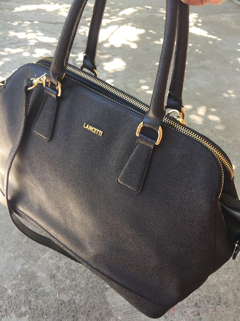 Lancetti 2way black bag, Luxury, Bags & Wallets on Carousell