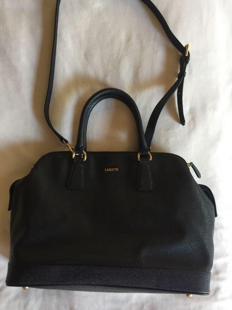Lancetti 2way black bag, Luxury, Bags & Wallets on Carousell