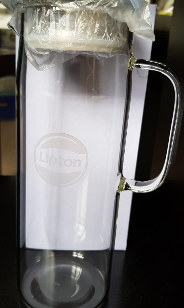 Lipton Glass Water Jar & 2 Double Wall Cups, Furniture & Home Living ...