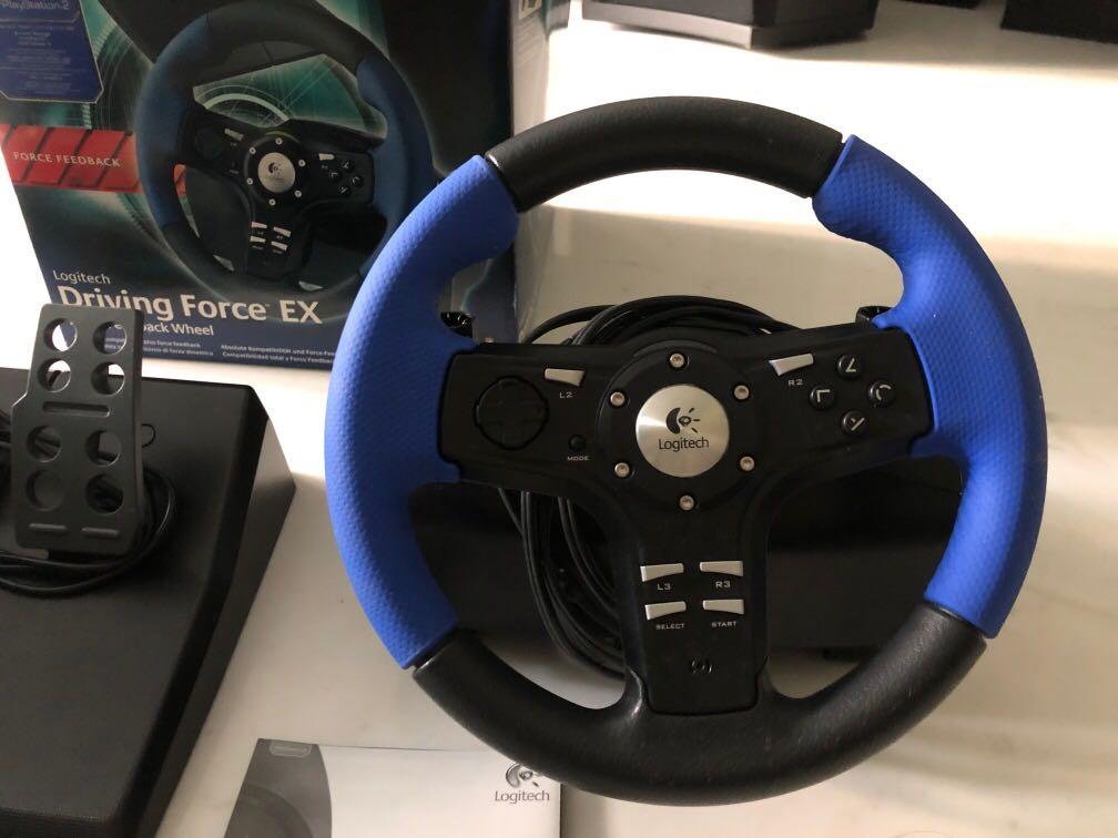 Logitech Driving Force EX Force Feedback Wheel, Video Gaming, Video ...