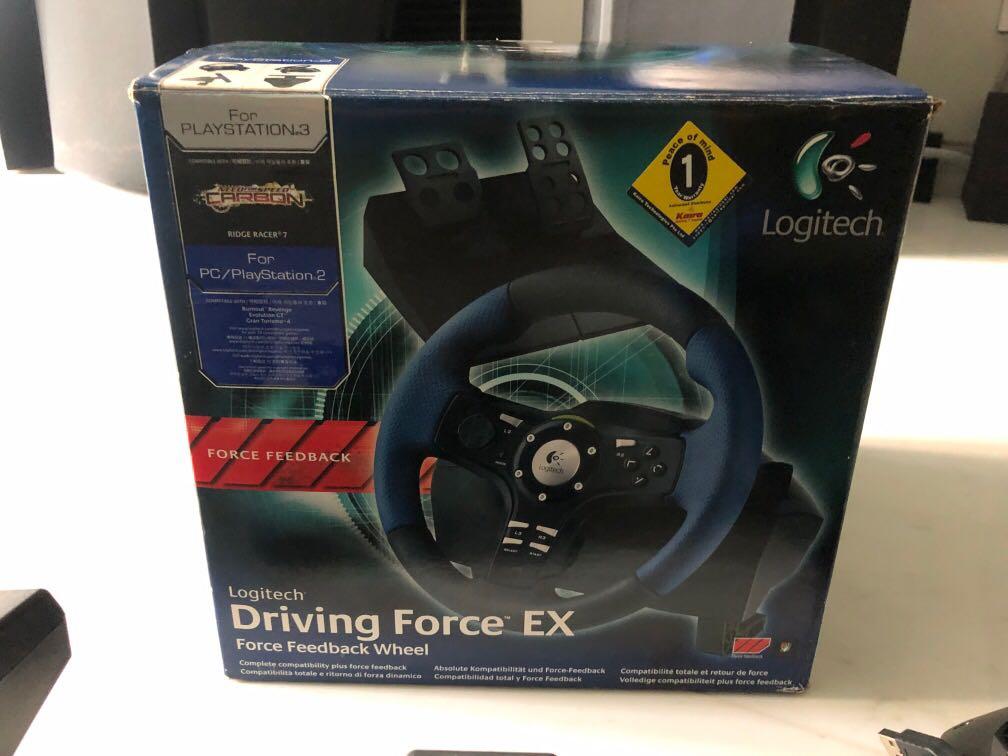 Logitech Driving Force EX Force Feedback Wheel, Video Gaming, Video ...