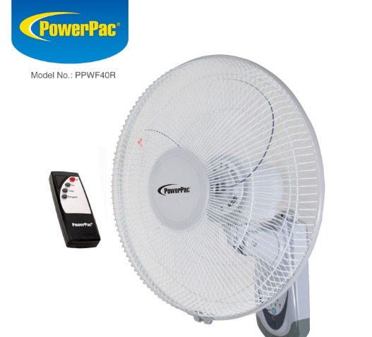 PowerPac 16 Inch Wall Fan with Remote Control (PPWF40R), Home ...