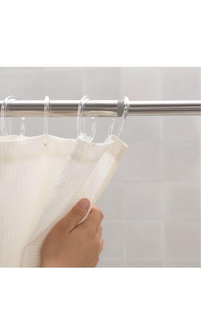 Retractable Shower curtain rod, Furniture & Home Living, Bathroom ...