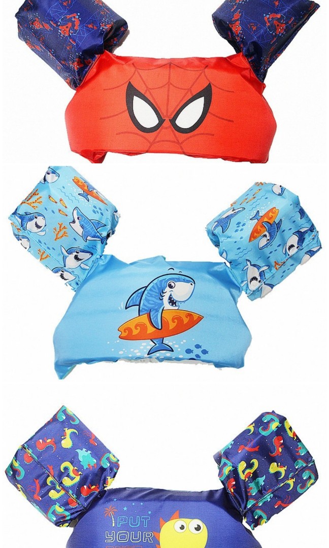 Spiderman Shark Dinosaur Safety Buoy Life Jacket, Babies & Kids, Babies ...
