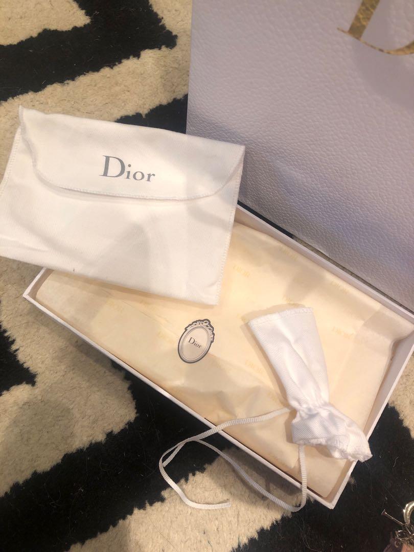 W/ receipt! Christian Dior lady dior card case FULL SET!, Luxury, Bags ...