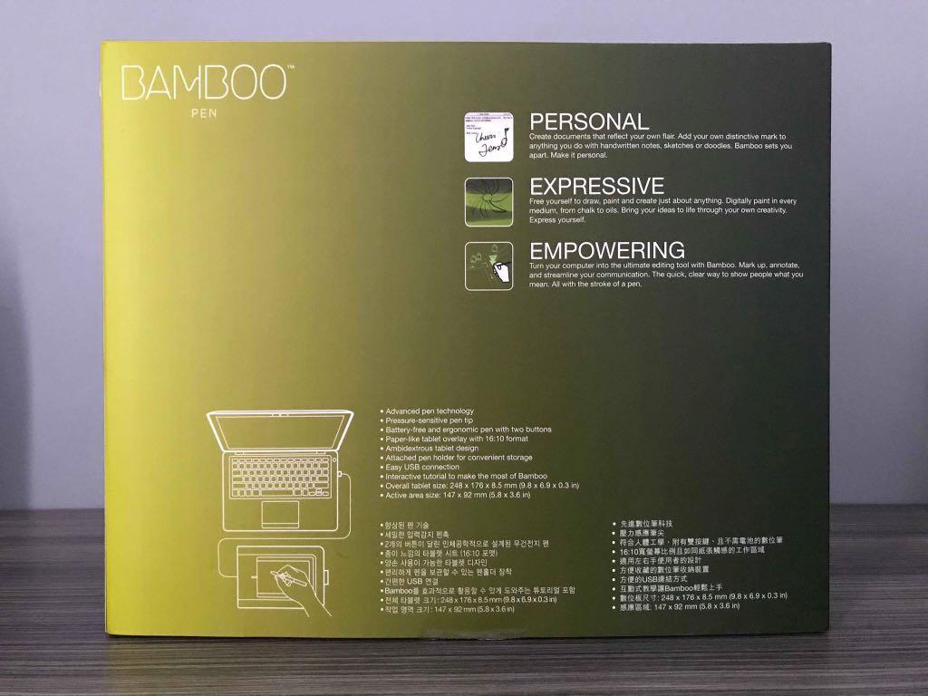 WACOM Bamboo Pen drawing tablet (BRAND NEW), Mobile Phones & Gadgets, E ...