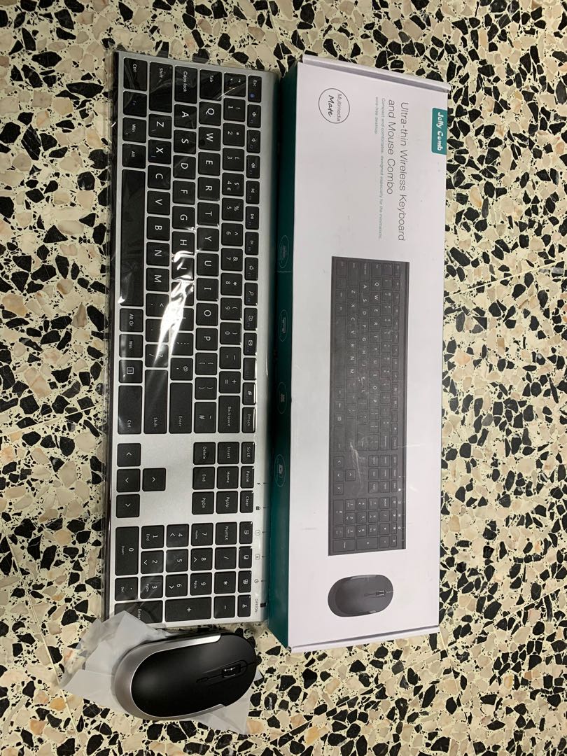 Wireless Usb Keyboard And Mouse Sliver Computers And Tech Parts And Accessories Mouse And Mousepads