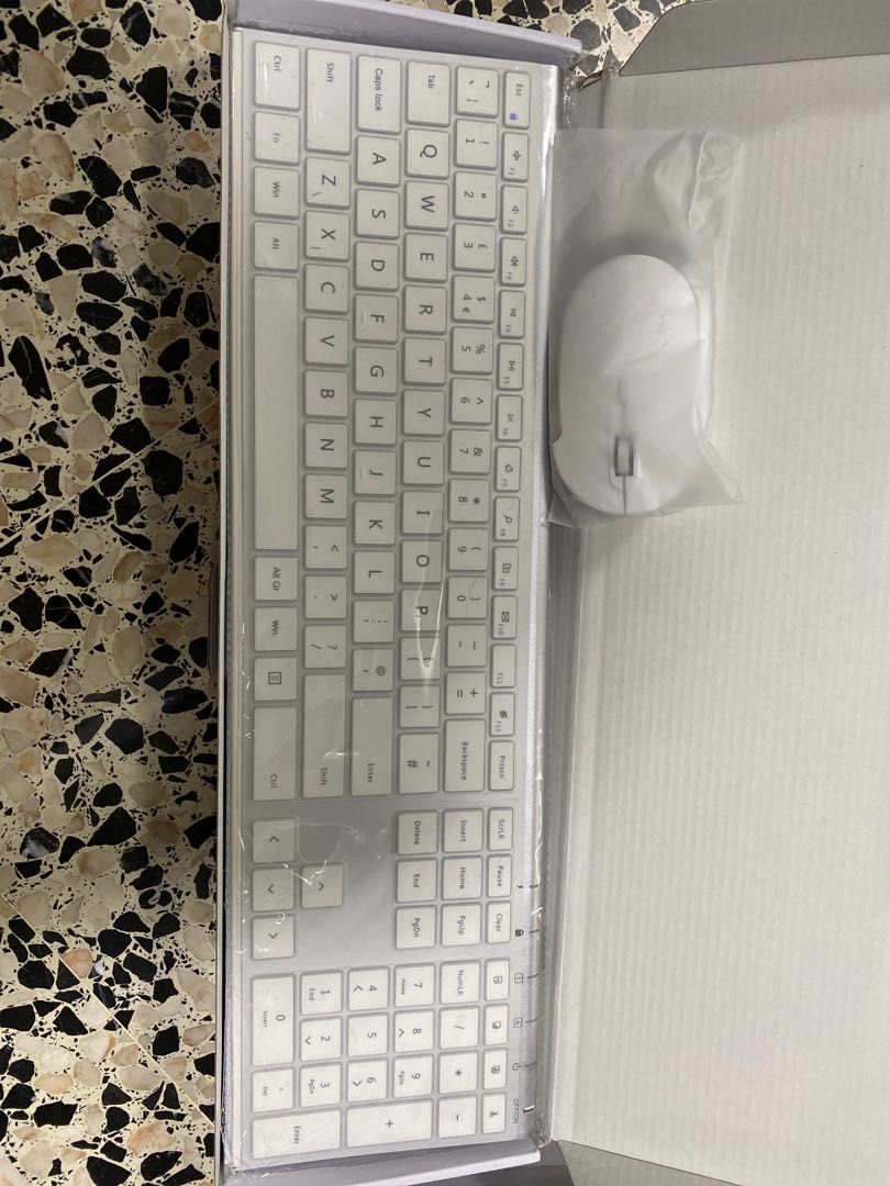 Wireless Usb Keyboard And Mouse White Computers And Tech Parts