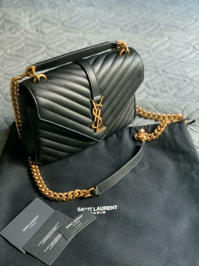 YSL college bag, Luxury, Bags & Wallets on Carousell